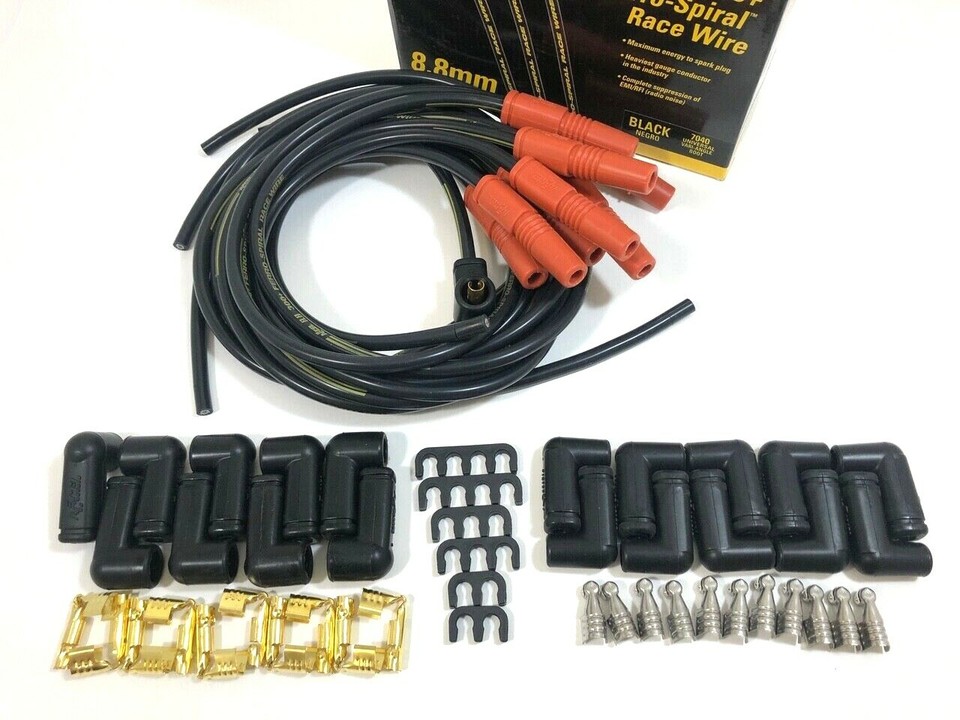 Universal 8.8mm Spark Plug Wires Ignition Cables HEI V8 Chevy GM Ford ...
