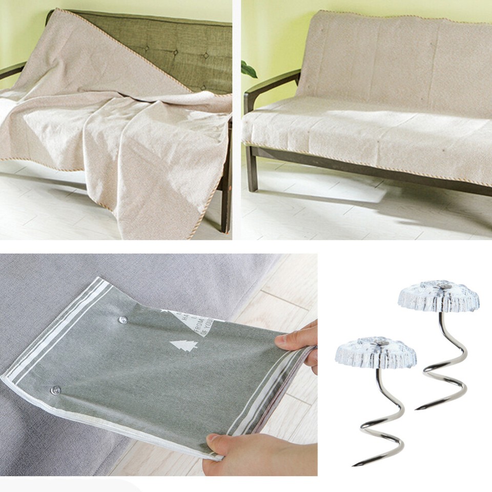 60 PCS Bed Sheet Holding Pins Thumb Tacks Sliding Sleeve Fasteners | eBay