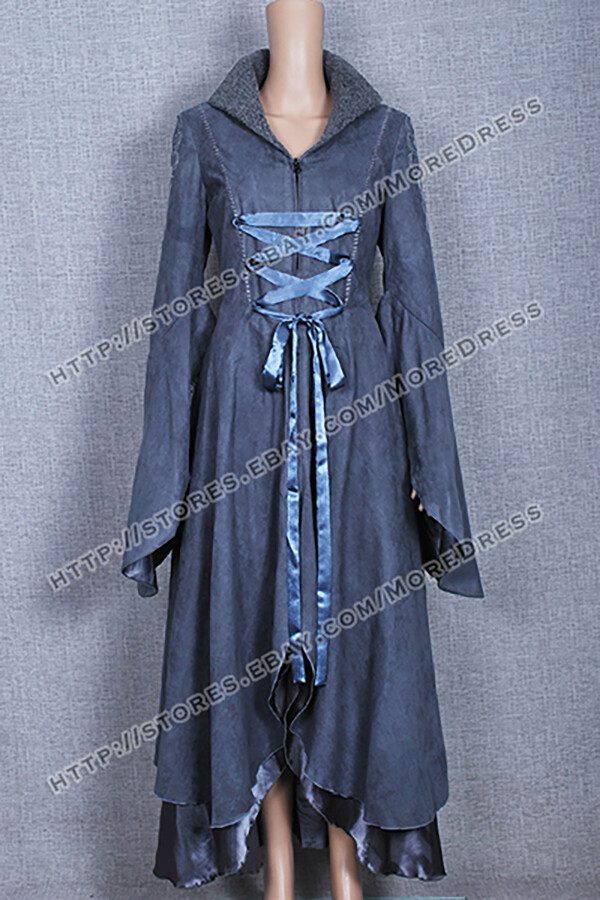 The Lord of the Rings Cosplay Arwen Coat Costume Blue Satin Coat ...