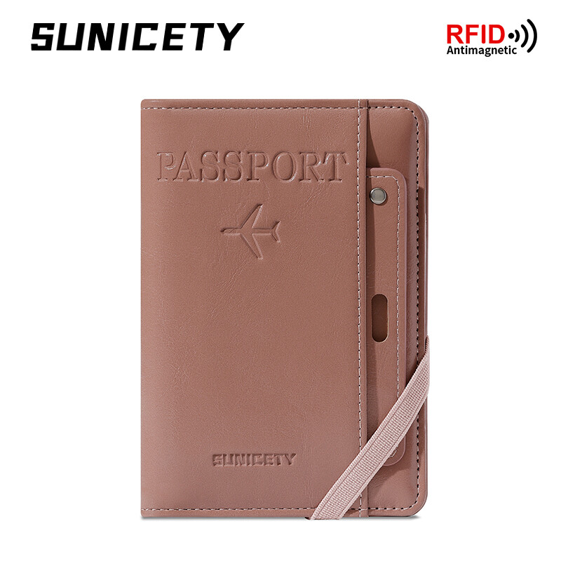 Slim PU Leather Travel Passport Wallet Holder RFID Blocking ID Card ...