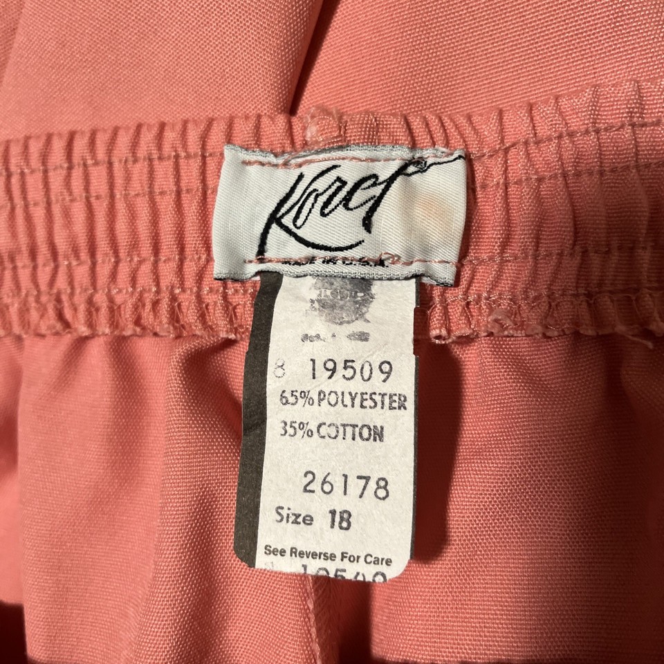 Koret Womens Pants Salmon Elastic Waist 18 NWT | eBay