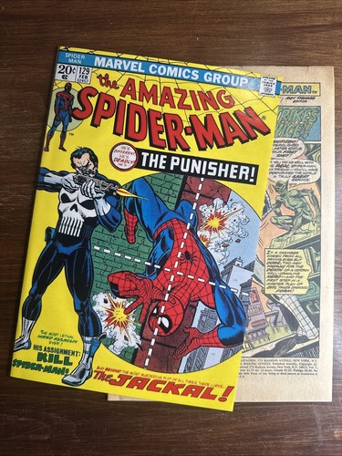 Amazing Spider-Man #129 1974 Key Marvel Comic Book COVERLESS 1st App ...