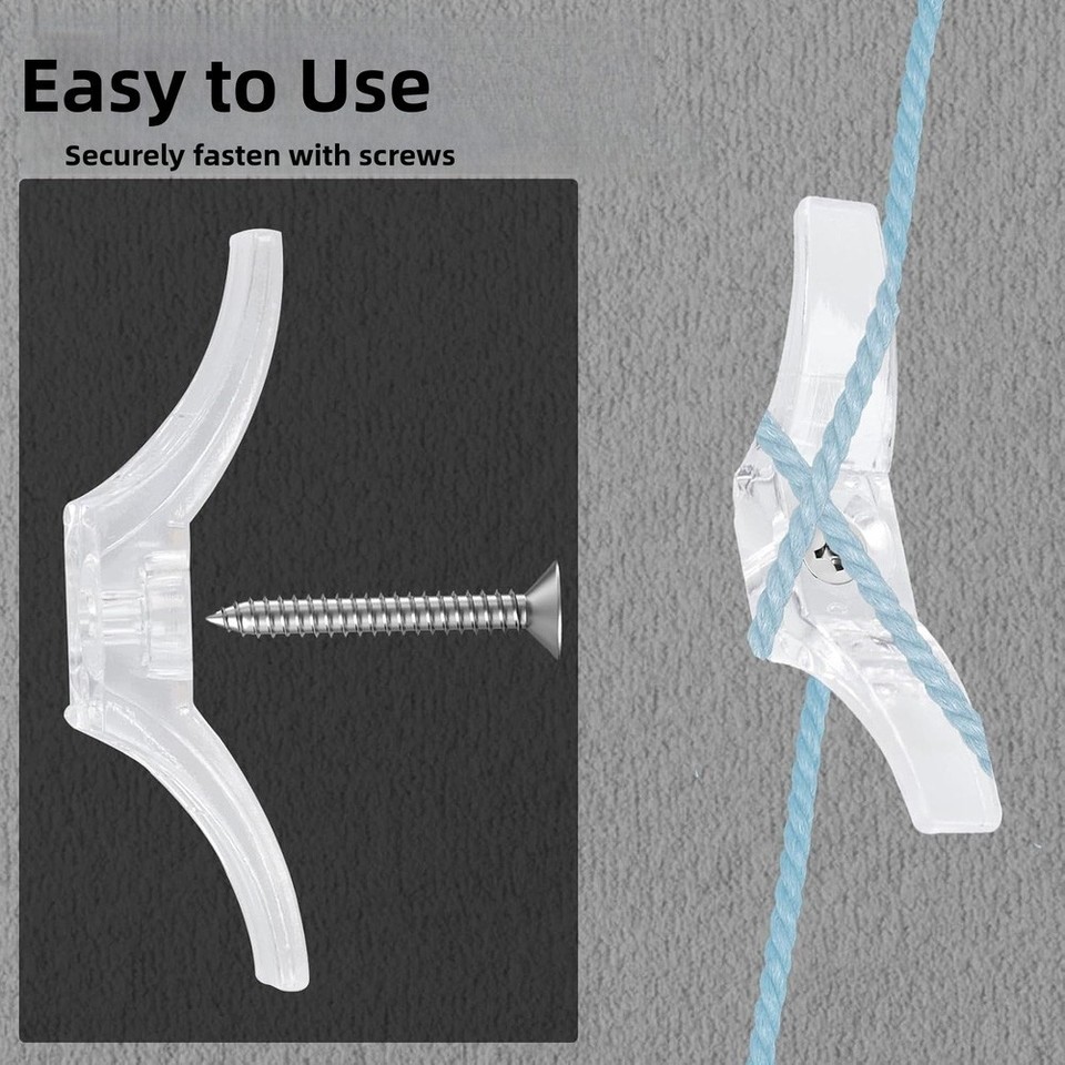 Clear Cord Clips for Blinds 12 Pack Cable Cleats Rope Organizers With ...