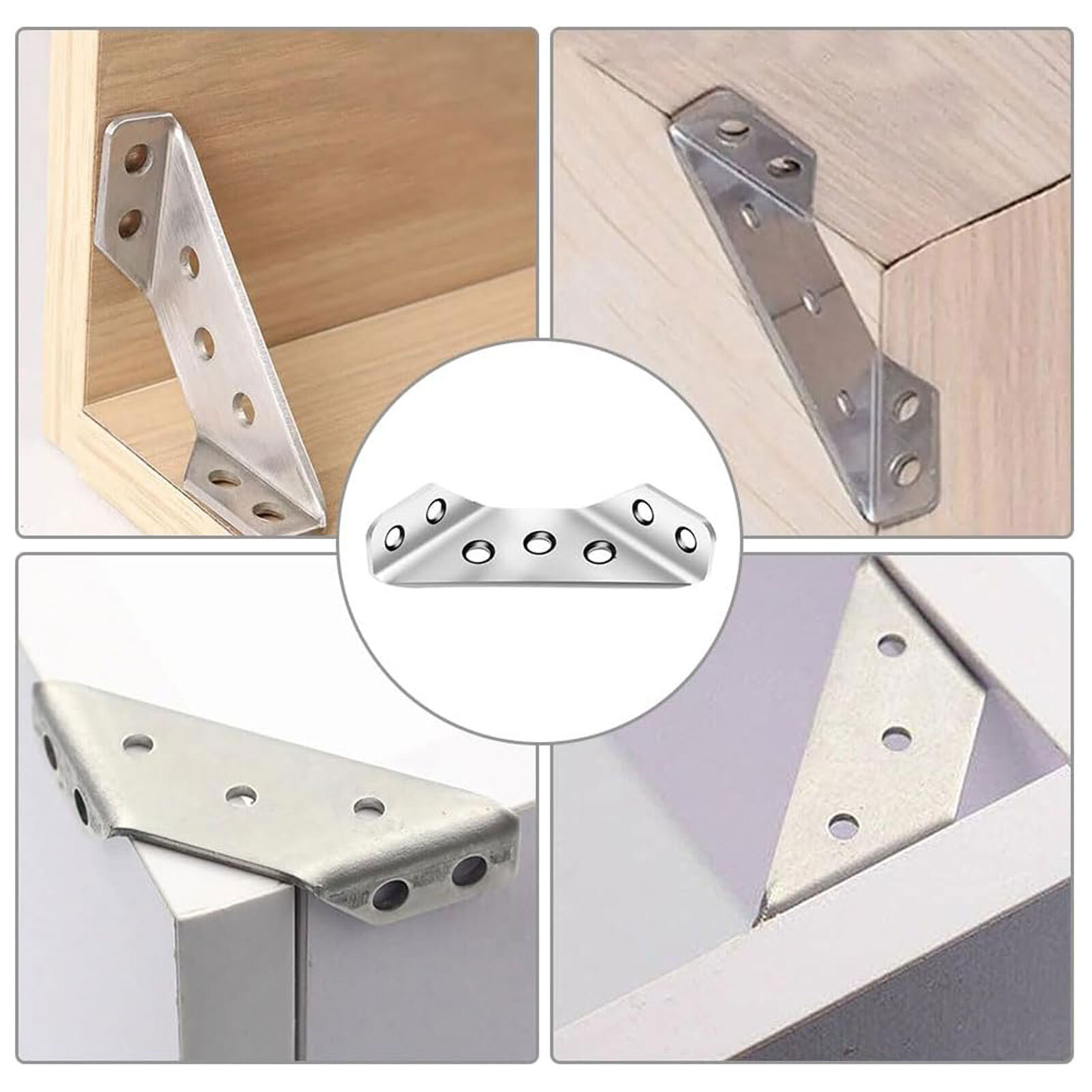 1-30PCS Universal Furniture Corner Connector Stainless Steel Angle ...