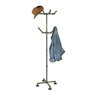 Metal Coat Rack Jacket Stand Tree Freestanding Bag Clothes Rail ...