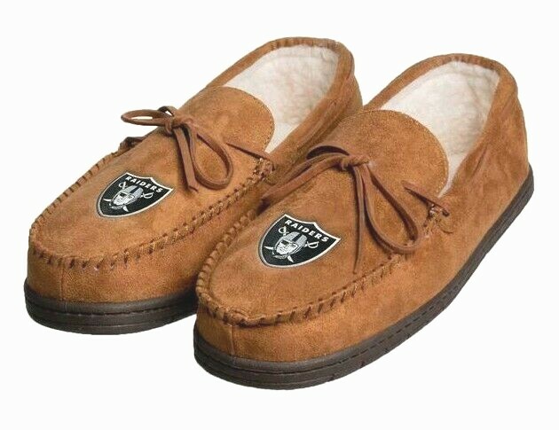 NFL Oakland Raiders Moccasin Slippers -Tan Color | eBay