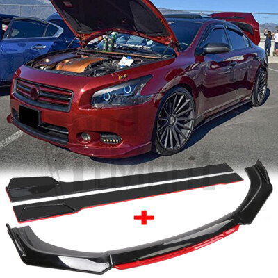 2009-2014 Nissan Maxima Front Bumper Lip Splitter Body Kit + Side Skirt ...