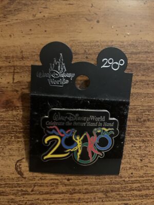 DISNEY PIN - WALT DISNEY WORLD - YEAR 2000 - "CELEBRATE THE FUTURE HAND ...