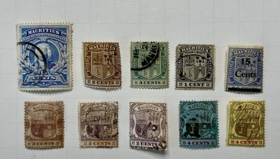 British Colony Mauritius 1899 Admiral Mahe 1904 Coat Of Arms ...