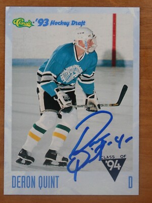 AUTOGRAPHED - Deron Quint Classic #109 1994 Draft NHL | eBay