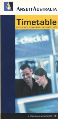 Ansett Australia timetable 2000/10/29 | eBay