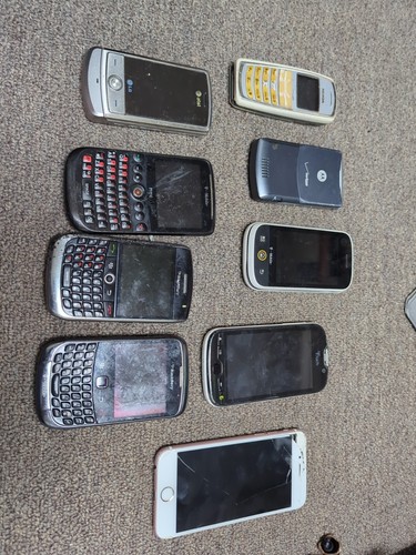 Lot of 9 Cell Phones Nokia Apple LG Blackberry Motorola | eBay