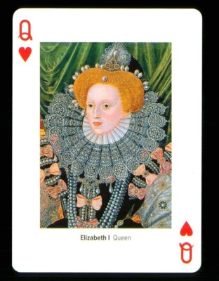 1 x playing card Queen Elizabeth | - Queen of Hearts S50 | eBay