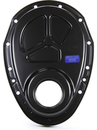 Pro Cam Timing Cover 1 Piece Steel Black Paint Small Block Chevy ...
