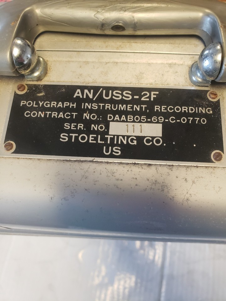 Vintage Stoelting Polygraph Lie Detector Test Machine uss 2f military ...