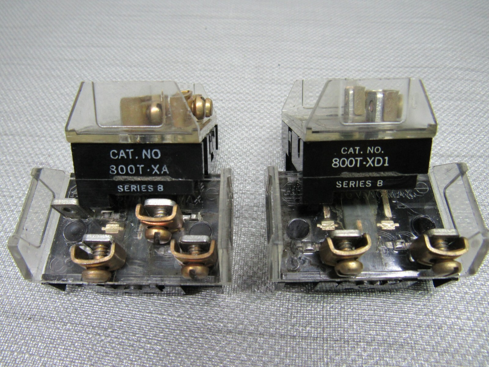 Allen-Bradley 800T-XA & 800T-XD1 Contact Shallow Block Series B Lot of ...