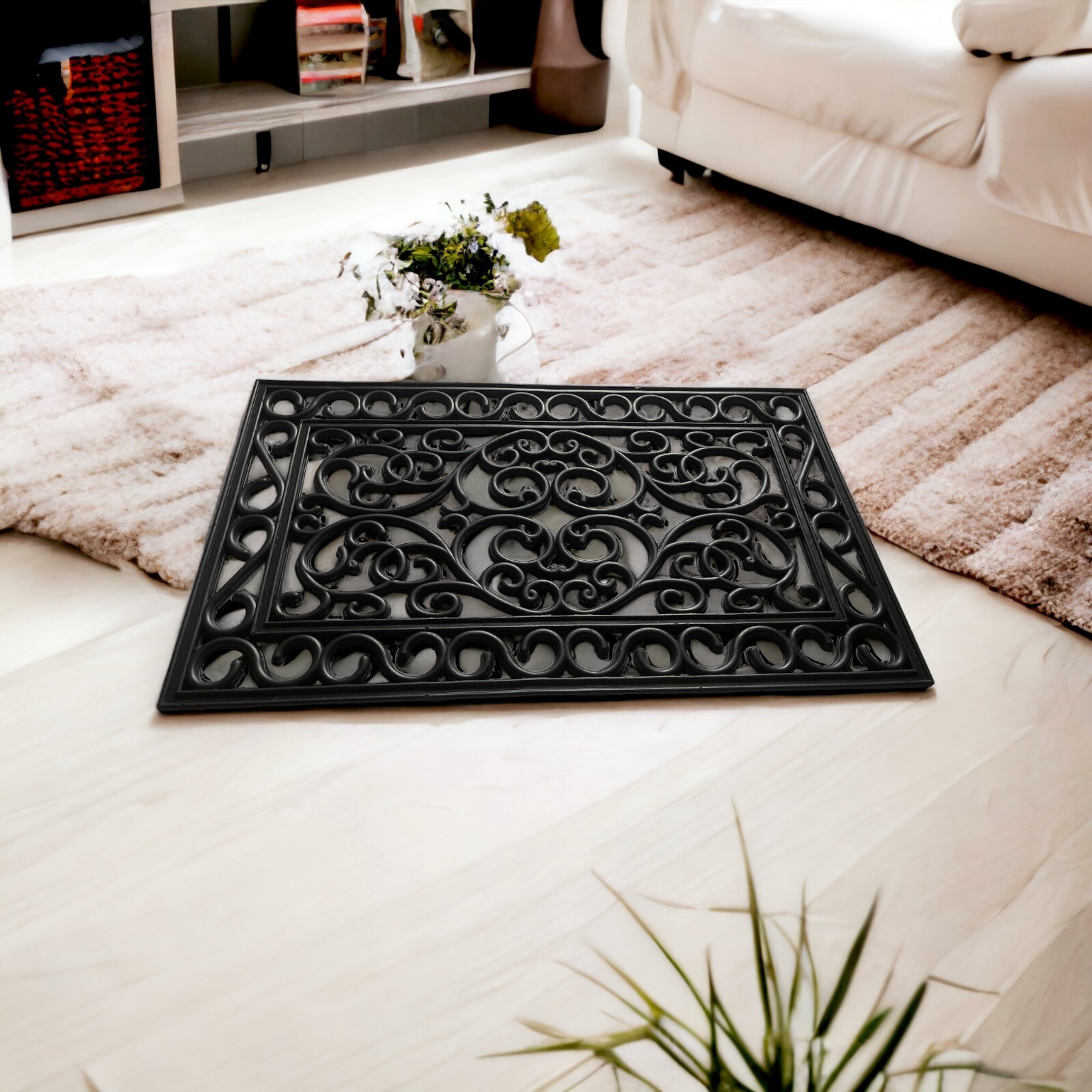Decorative Rubber Door Mat Outdoor Indoor Heavy Duty Entrance Floor Mat ...