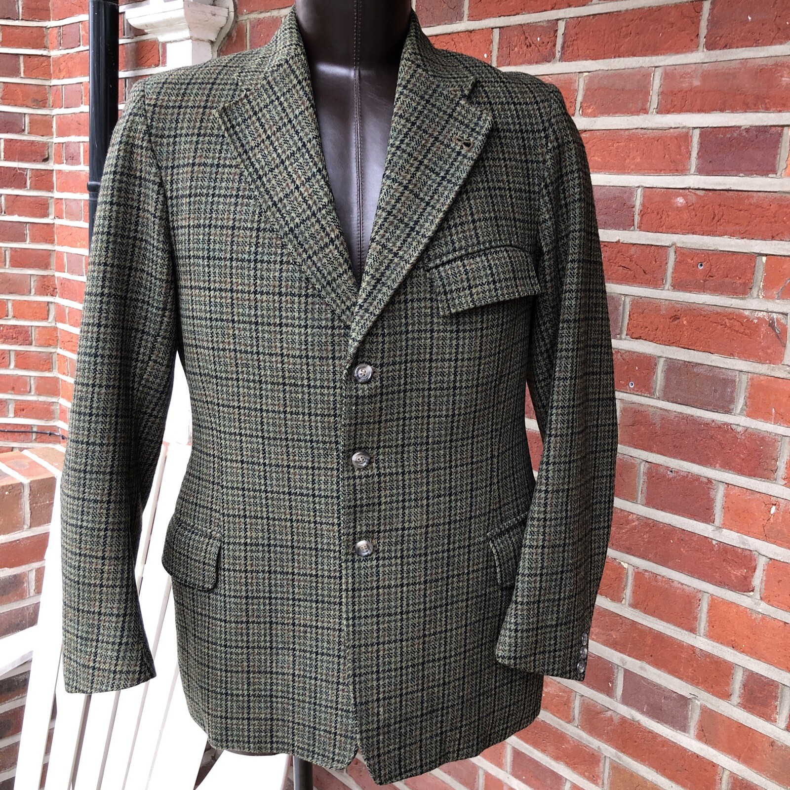 VINTAGE 1975 BESPOKE GAMEKEEPER POACHER TWEED GREEN S… - Gem