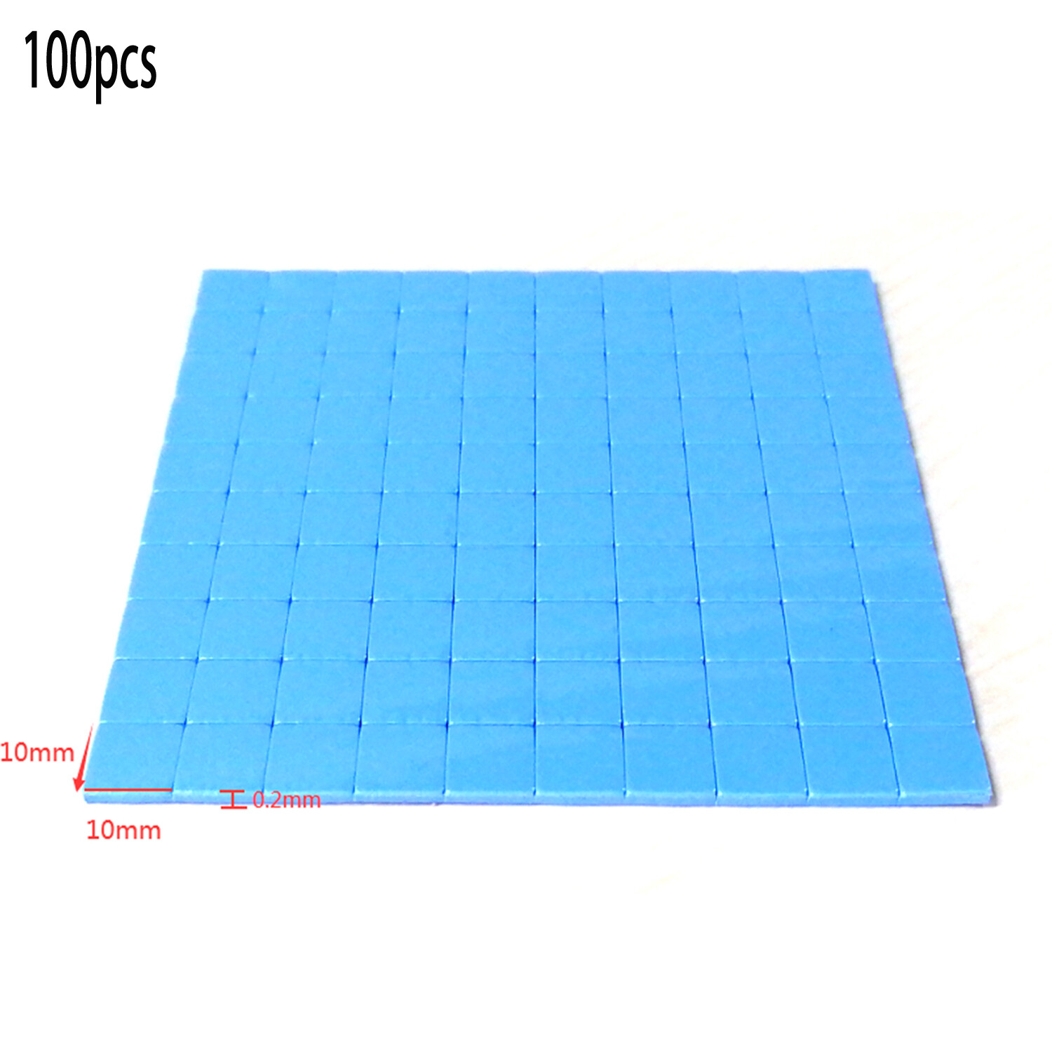 100Pcs GPU CPU Thermal Conductive Silicone Pad Heatsink Cooling Chip ...