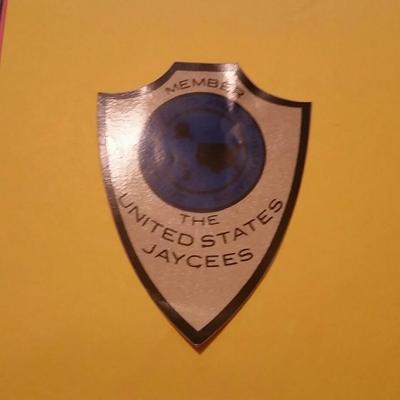 VINTAGE STICKER 1970's "THE UNITED STATES JAYCEES - MEMBER" BADGE SHAPE ...