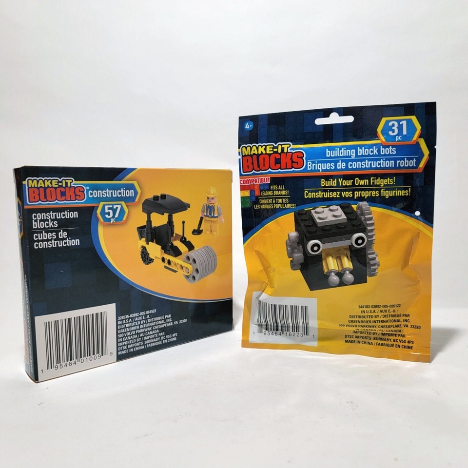 Make-It Blocks Construction & Building Block Bots Lot of 2 | eBay