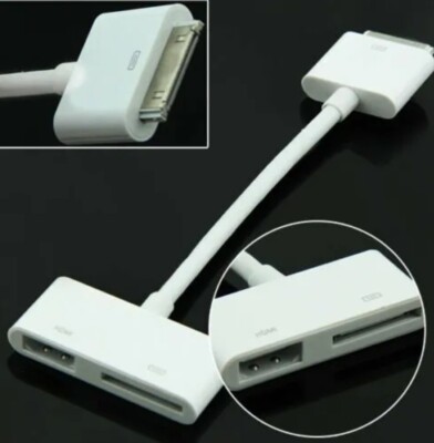 Digital AV HDTV Adapter 30 Pin Dock Connector to HDMI for iPad 2/3 ...