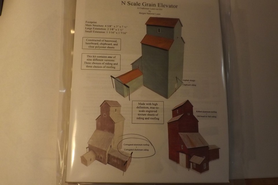 GRAIN ELEVATOR (BOARD ON BOARD) SIDING KIT N SCALE by BERGEN NATIONAL ...