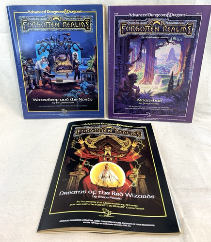 FR1 FR2 FR6 2e AD&D Forgotten Realms (1987-88) Waterdeep, Red Wizards ...