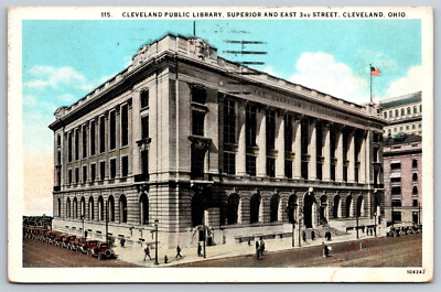 Postcard Cleveland Public Library Old Card c1929 Cleveland, OH F16 | eBay