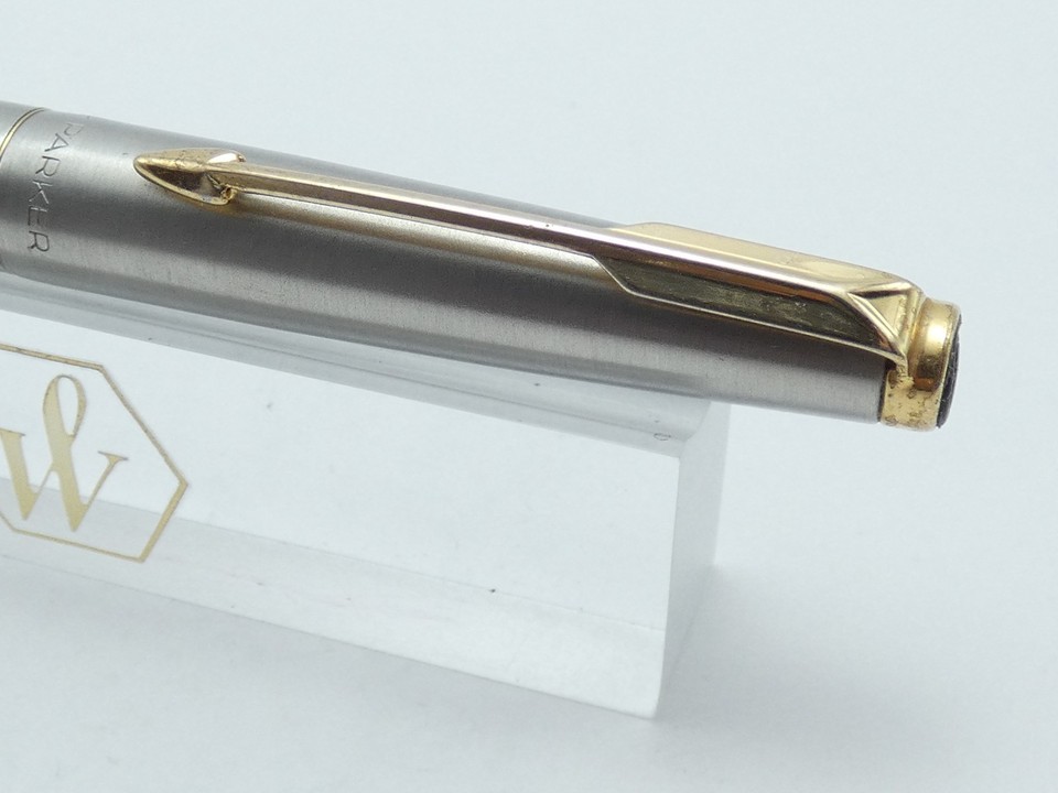 c1978 Parker 50 Falcon Flighter Fountain Pen, GT, M Nib, Filler, Box ...