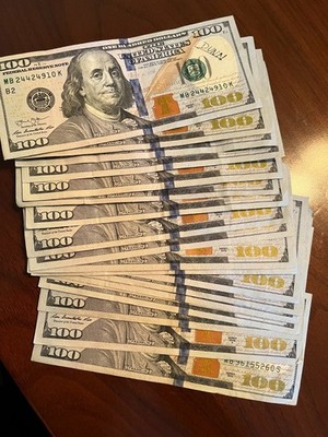 Lot 20x One Hundred ($2000) Dollar Bills Real U.S. Money from Pack ...