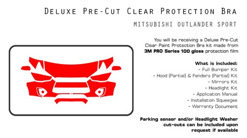 Mitsubishi Outlander Sport 2011-2015 3M PRO PreCut Paint Protection PPF ...