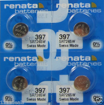 Renata Silver Oxide 397 Battery 4 Pcs | eBay