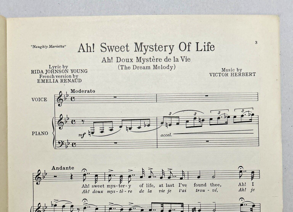 Ah! Sweet Mystery of Life (1944) ~ Victor Herbert ~ Vocal/Piano ~ Vintage | eBay