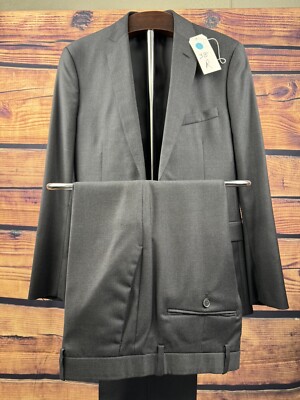 Theory Suit Black 38R 32W 2 Piece Suit Single Breasted 100% Wool Double Vented | eBay