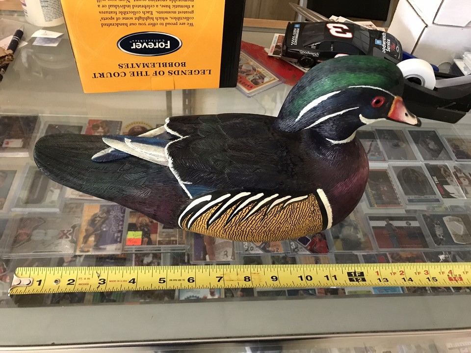 Hand Carved Wooden Duck Dan Tillema #64 1995 | eBay