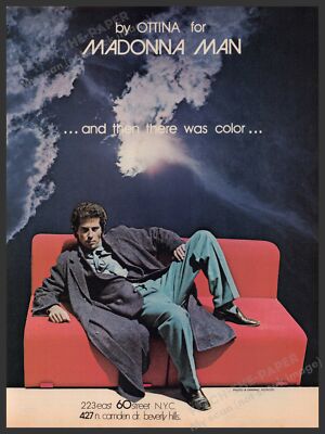 Madonna Man Men's Clothing 1970s Print Advertisement 1979 by Ottina | eBay
