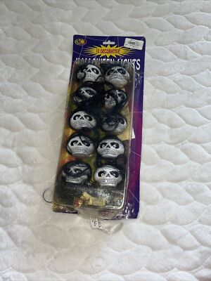 Mr. Halloween shrunken heads string lights 10 with hair | eBay