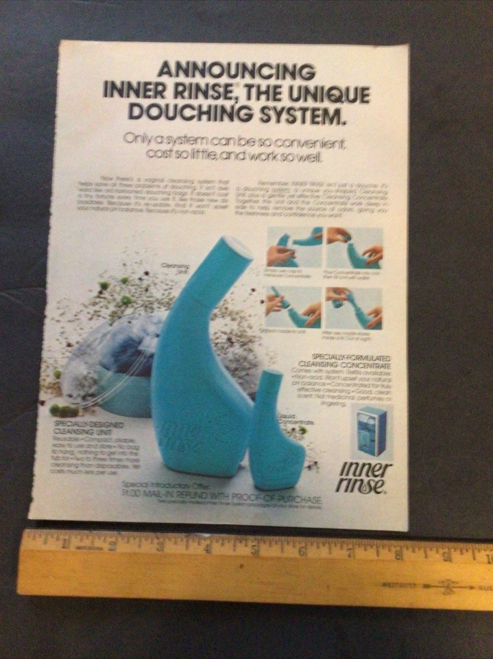 Inner Rinse Douching System Ad Clipping Original Vintage Magazine Print ...