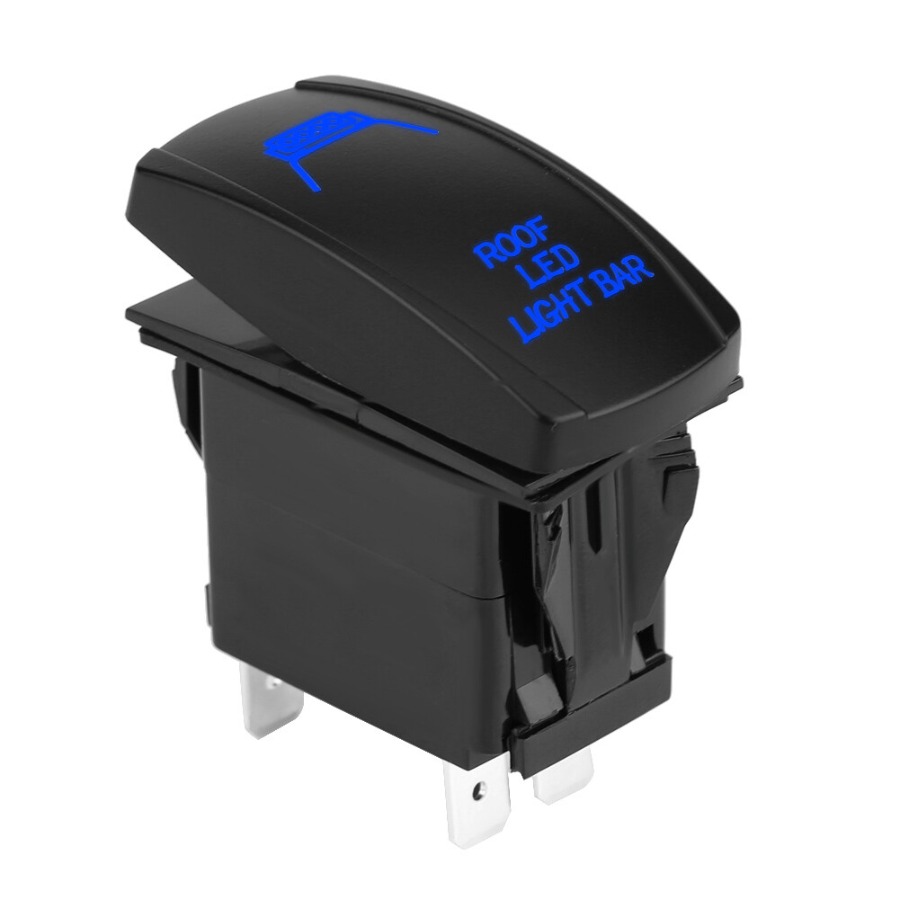 *DC 12V/24V Blue LED 5 Pin Roof LED Light Bar On OFF Rocker Switch For ...