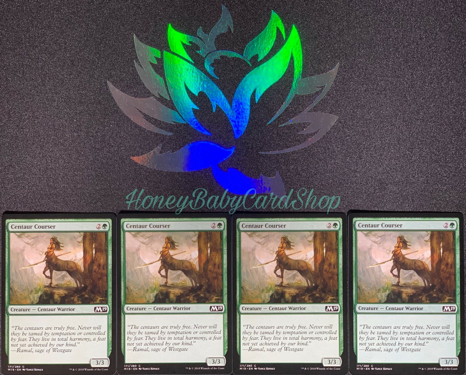 MTG Core Set 2019 Centaur Courser x 4 Playset English M19 Common Set ...