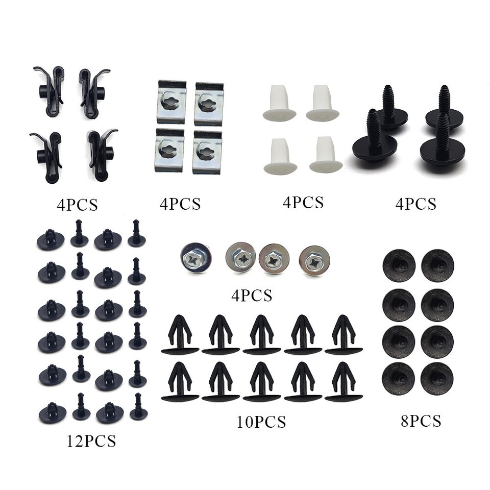 50Pcs For Toyota Engine Splash Shield Fender Bumper Screw Clips Rivet ...