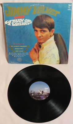 JIMMY VELVET Sings A Touch Of Velvet REISSUE OF '67 LP SIGNED BY ALL ...