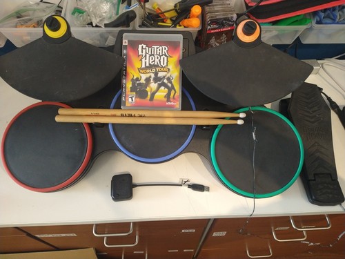 Guitar Hero Redoctane PS3 wireless drum set 95481.805 W Pedal and ...