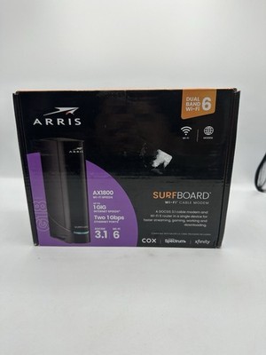 ARRIS G18 Surfboard Wi-Fi Cable Modem AX1800 Dual Band Wi-Fi 6 NEW OPEN ...