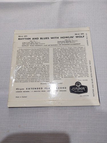 Howlin' Wolf - Rhythm And Blues With Howlin' Wolf, 7", (Vinyl) | eBay UK
