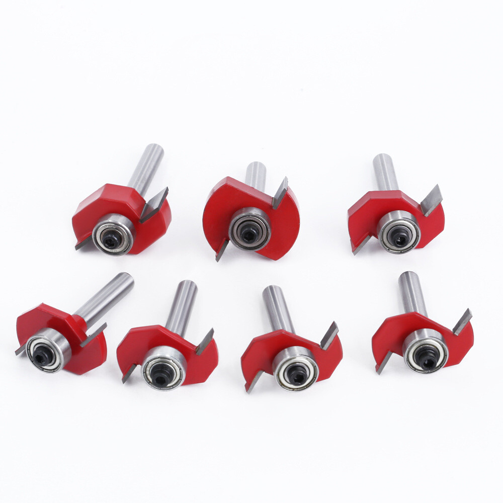 1/4 Shank Slot Cutter T-Slot Rabbet Box Slotting Biscuit Router Bit Set ...