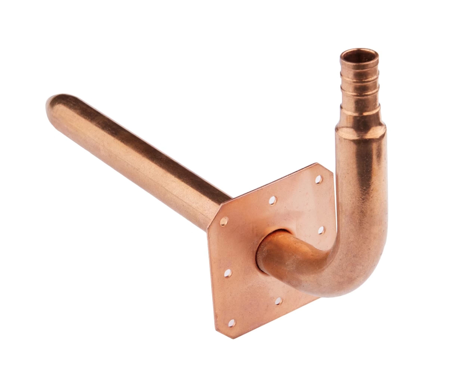EFIELD 1/2" Pex Copper Stub Out Elbow with Wall Flange 8 Inch Length ...
