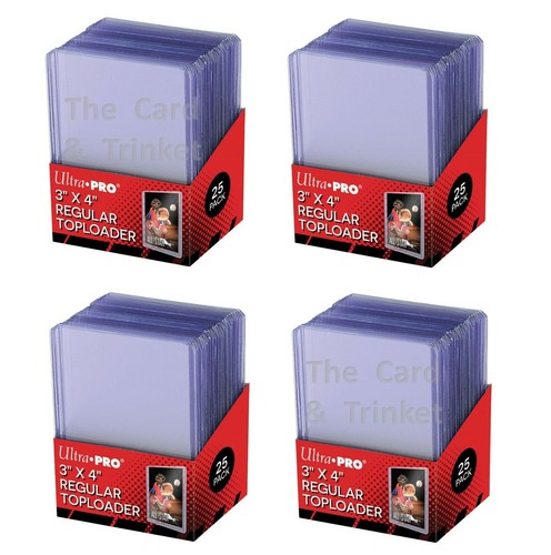 100 Ultra PRO Regular 35pt 3x4" Card Toploaders Toploader Holders ...