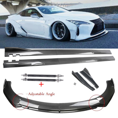 For Lexus LC500 500h Carbon Fiber Front Bumper Lip Rear Splitter ...
